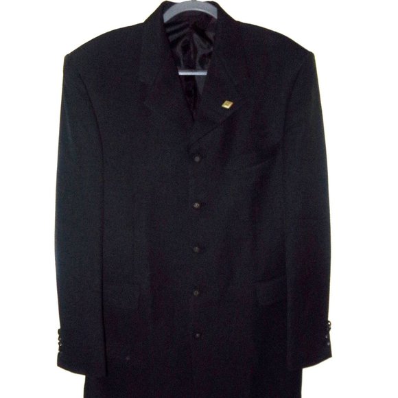 Stacy Adams | Suits & Blazers | Stacy Adams Mens Long Black Super 0 ...